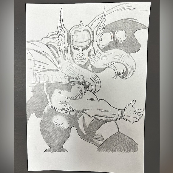 Marvel | Art | Vintage Thor Drawing Done By Me | Poshmark